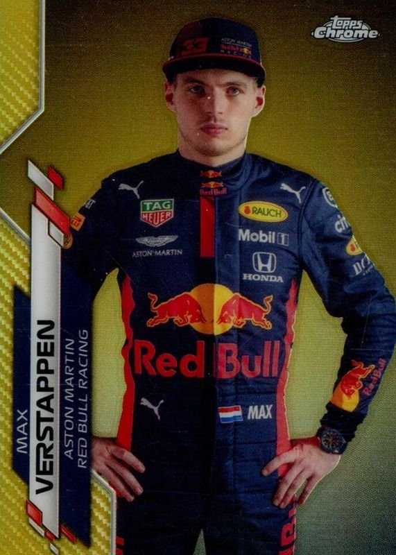 Max Verstappen 2020 Topps Chrome Formula 1 #6 F1 Racers - Gold ...