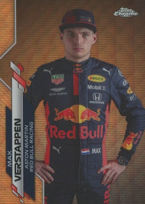 Max Verstappen 2020 Topps Chrome Formula 1 #6 F1 Racers - Orange Wave ...