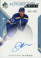 Jordan Kyrou 2018 SP Authentic #208 Future Watch Auto /999 Price Guide ...