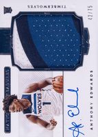 Anthony Edwards 2020 National Treasures #111 Rookie Patch Auto ...