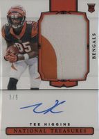 Tee Higgins 2020 National Treasures #166 Rookie Patch Auto - Black /5 ...