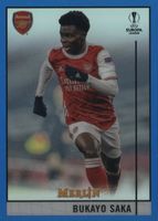 Bukayo Saka 2020 Topps Merlin Chrome UEFA Champions League #69 Blue Refractor /75 Price Guide ...