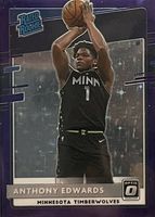 Anthony Edwards 2020 Optic #151 FOTL Purple Stars /13 Price Guide ...