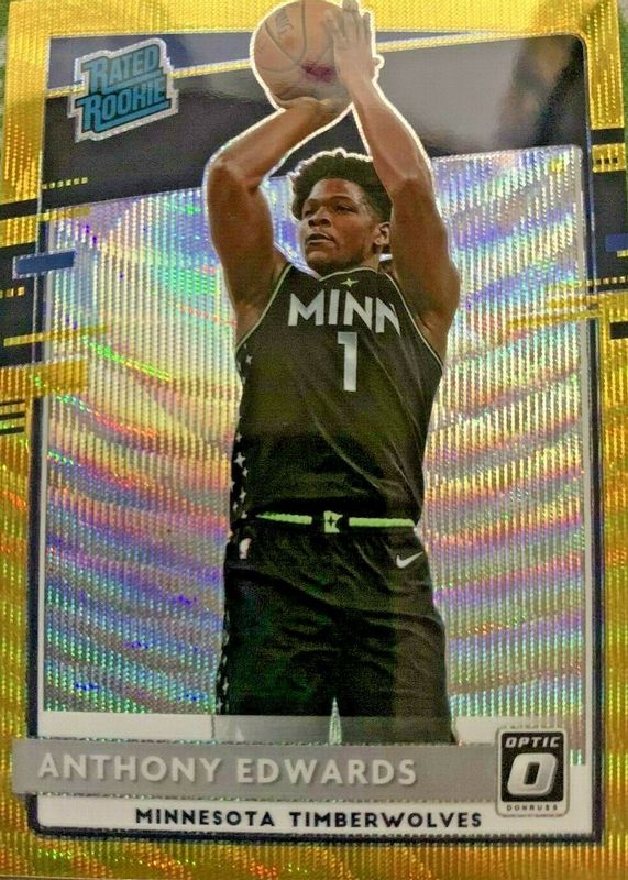 Anthony Edwards 2020 Optic Tmall Gold Wave #151 Price Guide - Sports ...