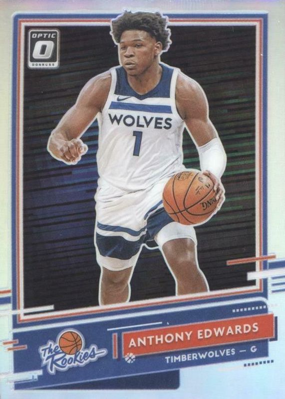 Anthony Edwards 2020 Optic #5 The Rookies - Holo Price Guide - Sports ...