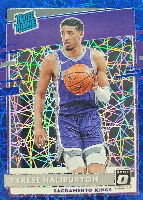 Tyrese Haliburton 2020 Optic #162 Blue Velocity Price Guide - Sports ...