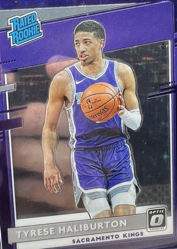 Tyrese Haliburton 2020 Optic #162 FOTL Purple Stars /13 Price Guide ...