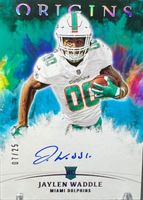 Jaylen Waddle 2021 Origins #RA-JW Rookie Autographs - Turquoise /25 PSA ...