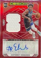 Anthony Edwards 2020 Obsidian #235 Rookie Jersey Autographs - Electric ...