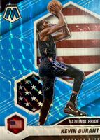 Kevin Durant 2020 Mosaic #248 National Pride - Blue Fluorescent /15 BGS ...