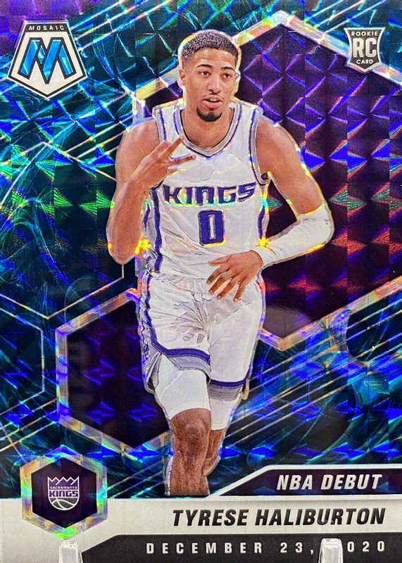 Tyrese Haliburton 2020 Mosaic #264 NBA Debut - Genesis /(SSP) Price ...