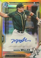 Mason Miller 2021 Bowman Draft #CDA-MMIL Chrome DP Auto - Gold ...