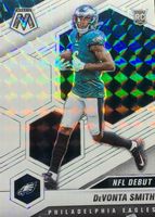 DeVonta Smith 2021 Mosaic #246 NFL Debut - White /25 Price Guide ...