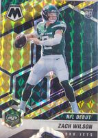Zach Wilson 2021 Mosaic #243 NFL Debut - Choice Black & Gold /8 Price ...