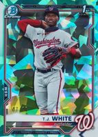 TJ White 2021 Bowman Draft Sapphire Edition #BDC-157 Chrome - Aqua /20 ...