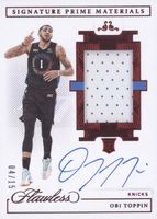 Obi Toppin 2020 Flawless #SPM-OBI Signature Prime Materials - Ruby /15 ...