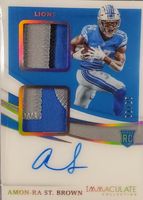 Amon-Ra St. Brown 2021 Immaculate #ISP-ASB Immaculate Rookie Signature ...