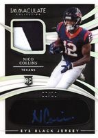 Nico Collins 2021 Immaculate #REB-NC Immaculate Rookie Eye Black Jersey ...