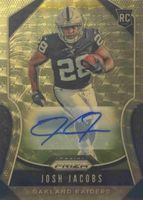 Josh Jacobs 2019 Prizm #323 Rookie Autographs - Gold Vinyl /5 PSA 10 ...
