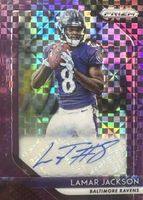 Lamar Jackson 2018 Prizm #RA-LJ Rookie Autographs - Purple Power (/8 ...