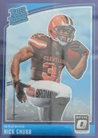 Nick Chubb 2018 Optic #158 FOTL Purple Stars /25 PSA 10 Price Guide ...