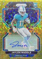 Jaylen Waddle 2021 Prizm #338 Rookie Autographs - No Huddle Gold /10 ...