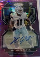 Micah Parsons 2021 Prizm #382 Rookie Autographs - Purple Pulsar Price ...
