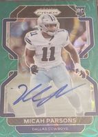 Micah Parsons 2021 Prizm #382 Rookie Autographs - Green Scope /75 Price ...