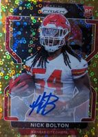 Nick Bolton 2021 Prizm #390 Rookie Autographs - No Huddle Gold /10 ...