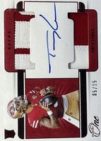 Trey Lance 2021 One #33 Rookie Dual Patch Auto - Red (/15) Price Guide ...