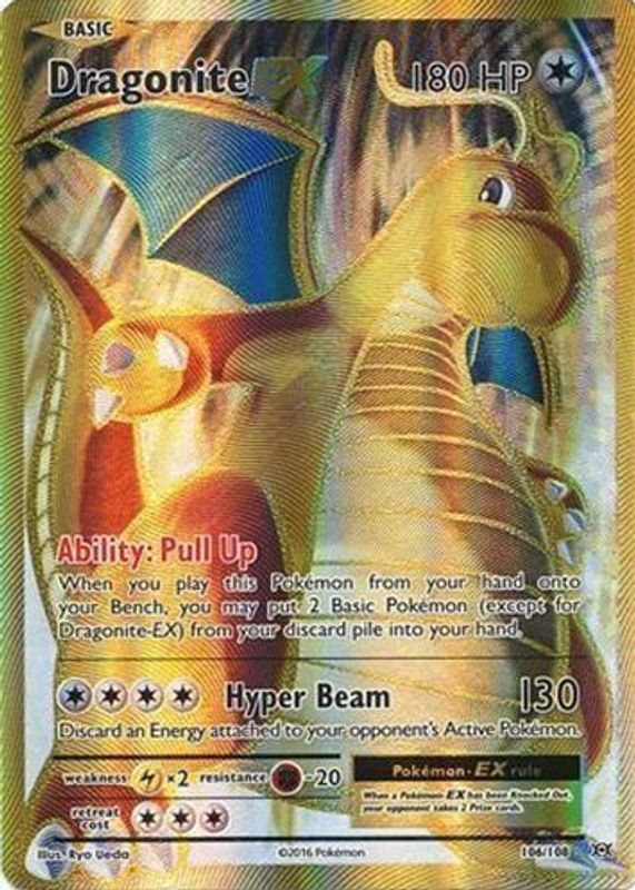 Dragonite EX 2016 XY: Evolutions #106/108 Holo (Full Art) Price Guide ...