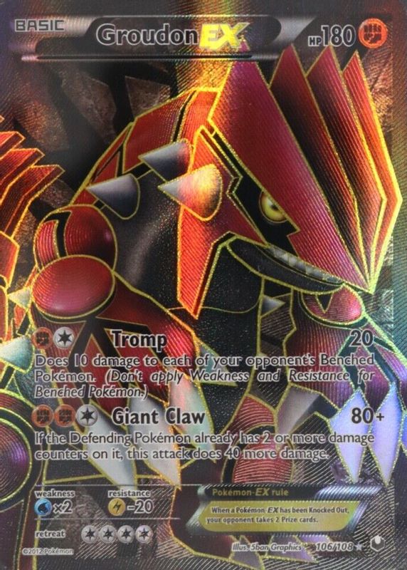 Groudon EX 2012 Black & White: Dark Explorers #106/108 Holo (Full Art ...