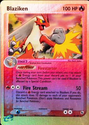 Blaziken 2003 EX: Ruby & Sapphire #015/109 Reverse Holo PSA 10 Price ...