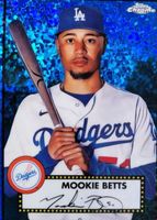 Mookie Betts 2021 Topps Chrome Platinum Anniversary #166 Blue Mini ...