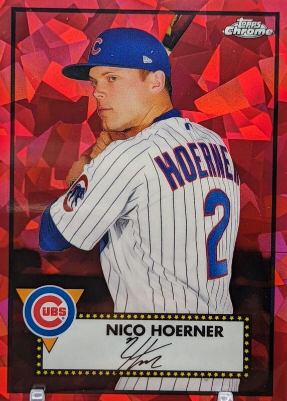 Nico Hoerner 2021 Topps Chrome Platinum Anniversary #152 Red Atomic ...
