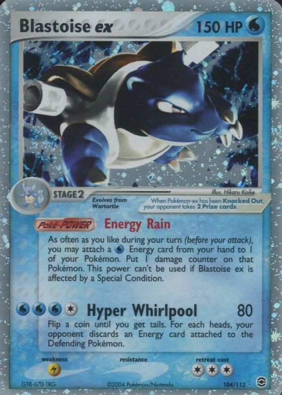 Blastoise ex 2004 EX: FireRed & LeafGreen #104/112 Holo Price Guide ...