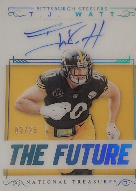 TJ Watt 2017 National Treasures #F-TWA The Future Signatures /25 Price ...
