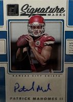 Patrick Mahomes II 2017 Donruss #SM-PM2 Signature Marks - Blue (/25 ...