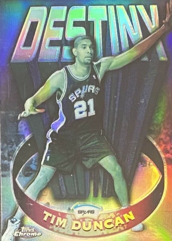 Tim Duncan 1997 Topps Chrome #D8 Destiny - Refractor Price Guide ...