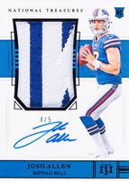 Josh Allen 2018 National Treasures #163 Rookie Patch Auto - Black /5 ...