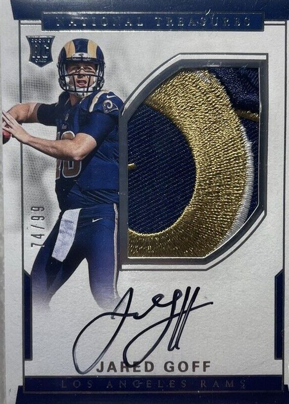 Jared Goff 2016 National Treasures #101 Rookie Patch Auto /99 Price ...