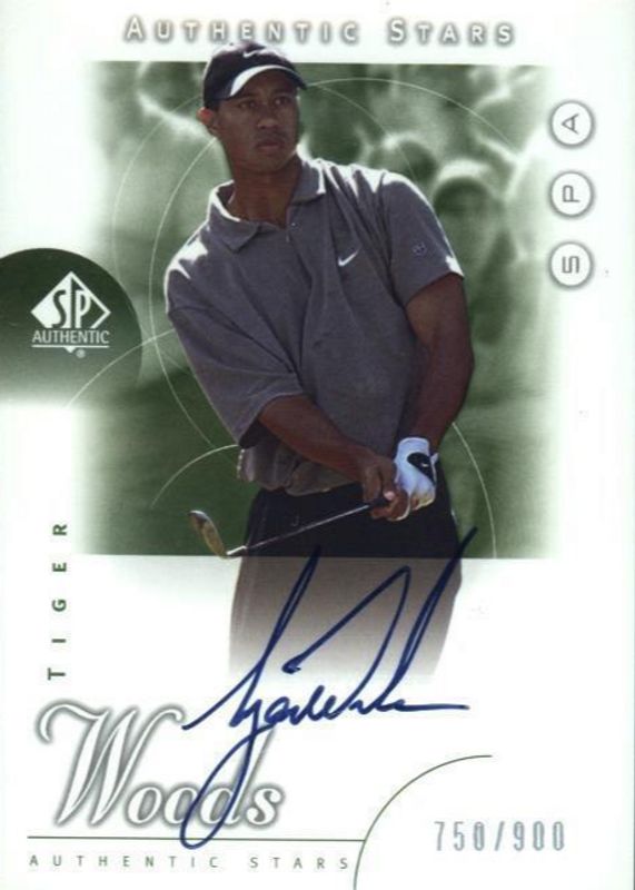 Tiger Woods 2001 SP Authentic #45 Authentic Stars Autographs /900 Price ...