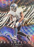 AJ Brown 2021 Select #SEN-11 Sensations - Zebra /(SSP) Price Guide ...