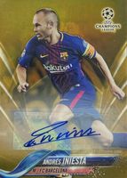 Andres Iniesta 2017 Topps Chrome UEFA Champions League #94 Autographs ...