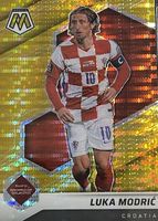 Luka Modric 2021 Mosaic Road to FIFA World Cup #195 Gold Pulsar Price ...