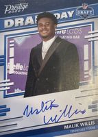 Malik Willis 2022 Prestige #DDS-MW Draft Day Signatures PSA 10 Price ...