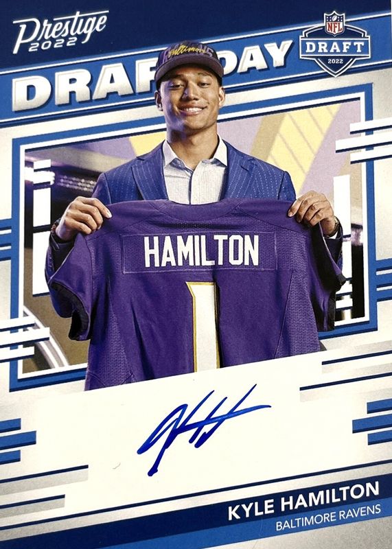 Kyle Hamilton 2022 Prestige #DDS-KH Draft Day Signatures Price Guide ...