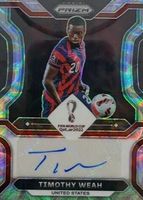 Timothy Weah 2022 Prizm World Cup #S-TW Signatures - Choice Price Guide ...