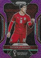 Dusan Vlahovic 2022 Prizm World Cup #255 Purple Mojo /49 Price Guide ...