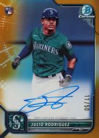 Julio Rodriguez 2022 Bowman Chrome #CRA-JR Rookie Auto - Gold Refractor ...